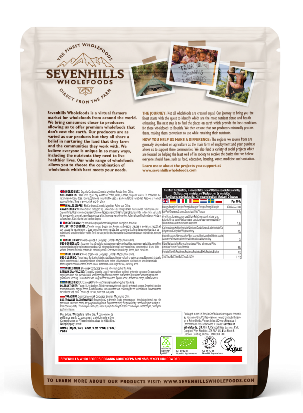 Organic Cordyceps Sinensis Mycelium Powder – Sevenhills Wholefoods